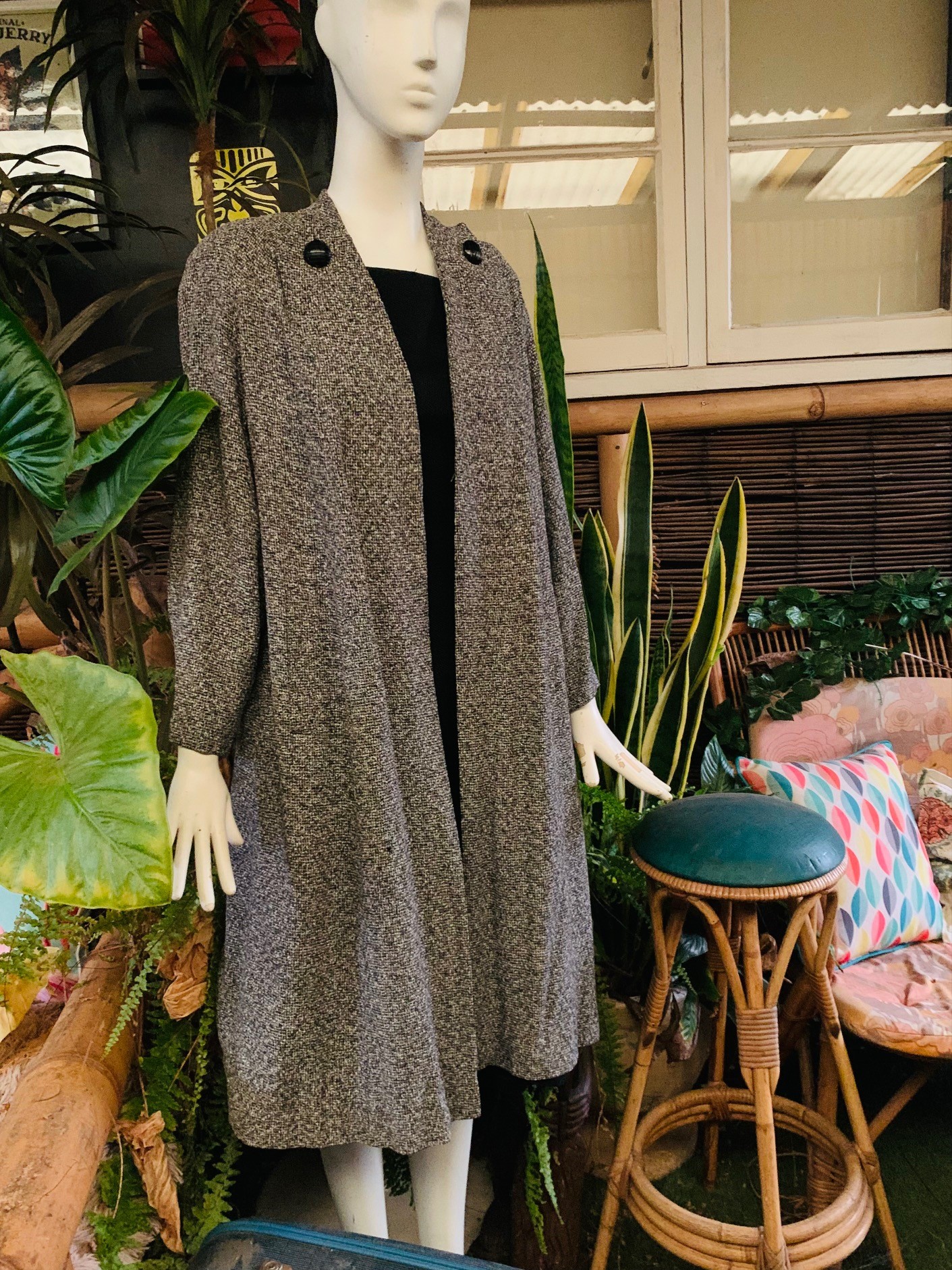 Late 40's early 50's Swagger Box Style Coat by Rich - TikiQueen